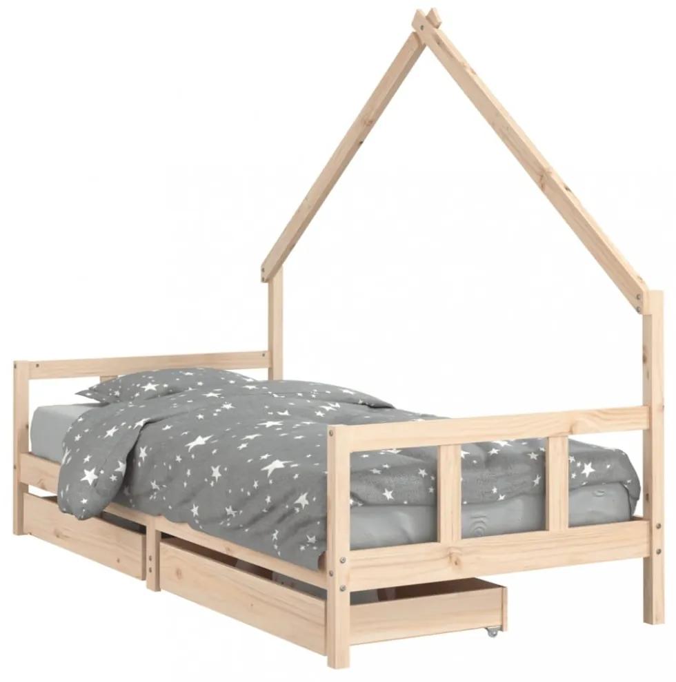 Dětská domečková postel se šuplíky Dekorhome 90 x 200 cm