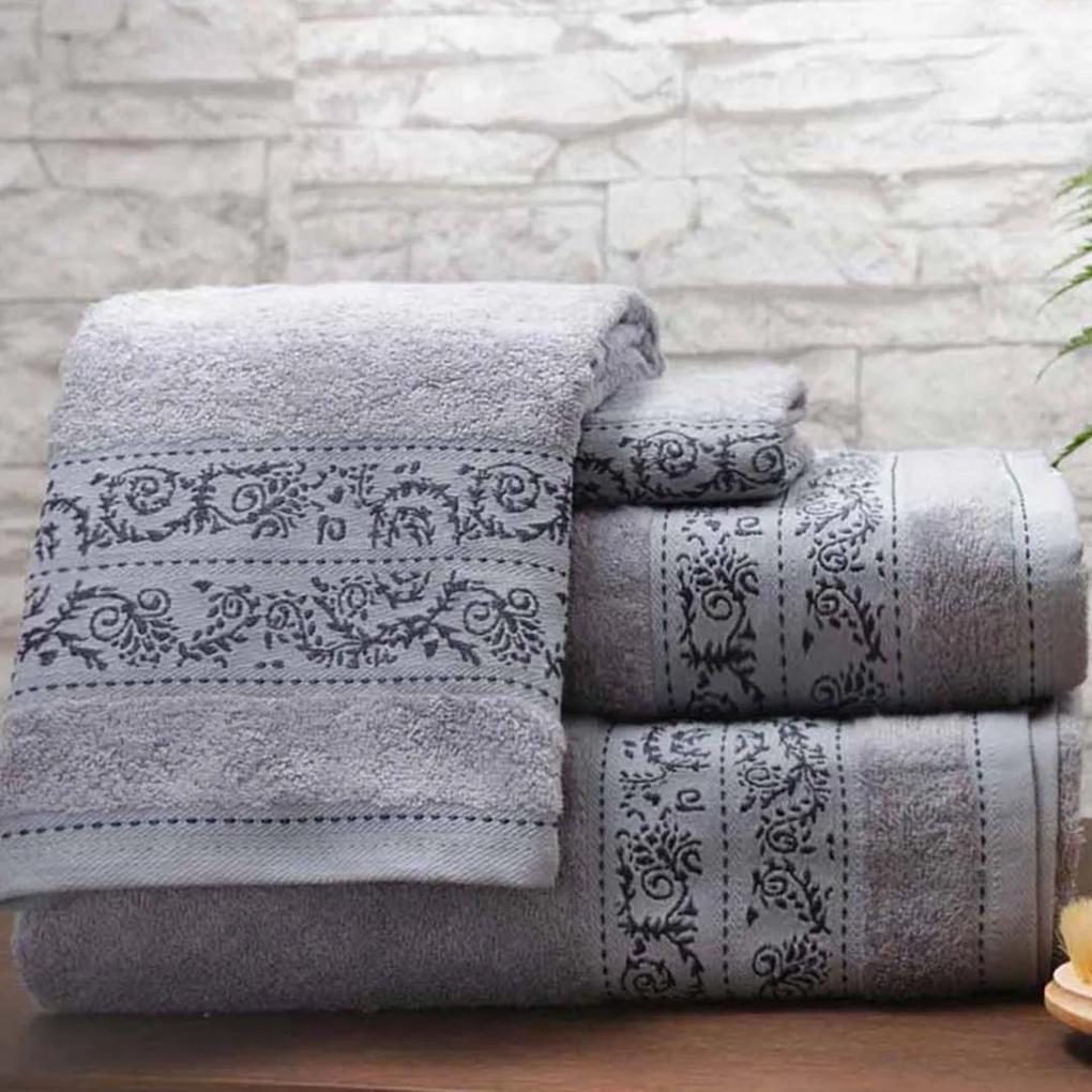 WALIA® Bambusový ručník DELIA - světle šedá 50x90 cm