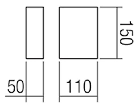 Redo 01-1448 nástěnné LED svítidlo Match matně černé, 6,7W, 3000K, 15cm