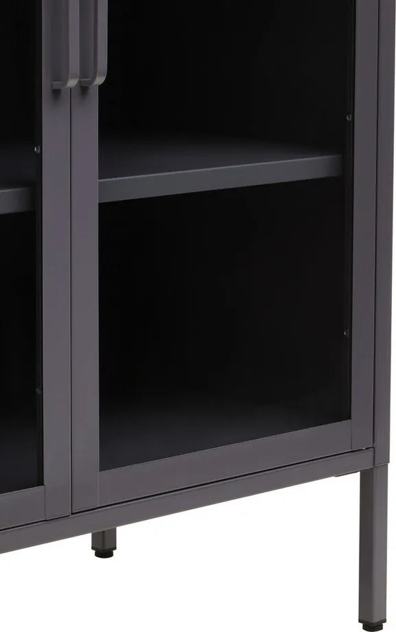 Šedá ocelová vitrína 80x102x40 cm Acier – Premier Housewares