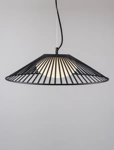 LED černá designová svítilna Brume