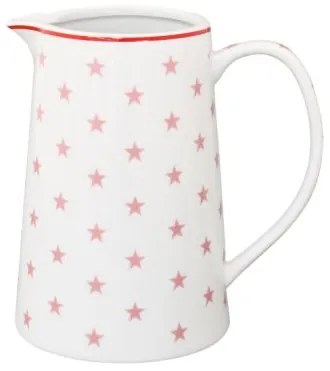 PORCELÁNOVÝ DŽBÁN S HVĚZDIČKAMA "PINK" 850 ML