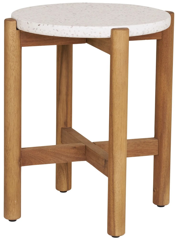 House Nordic Zahradní odkládací stolek TERRACINA ⌀37 cm bílý