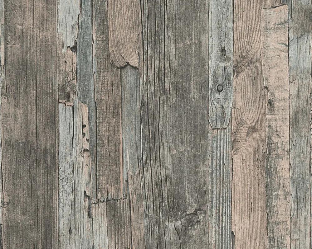 95405-2 Moderní tapeta na zeď stará prkna dřevo Decoworld, velikost 10,05m x 53cm