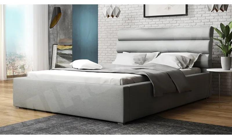 Čalouněná postel s úložným prostorem a roštem Exorim, Rozměr postele: 140x200, Potah: Victoria 14 866