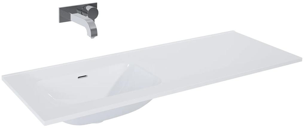 Elita Skappa, nábytkové umyvadlo bez otvoru (60+60)x46x2 cm, levé, bílá lesklá, ELT-146040