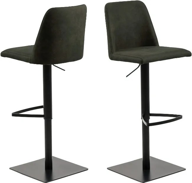 Designová barová židle Alasdair olivově zelená