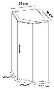 Rohová skříň Szantal - dub sonoma