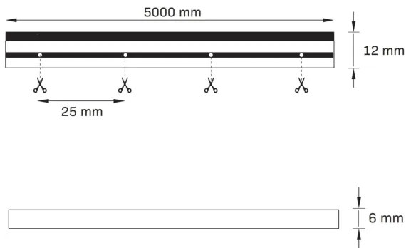 LED Pásek NEON 5 m LED/27W/12V IP65 modrá