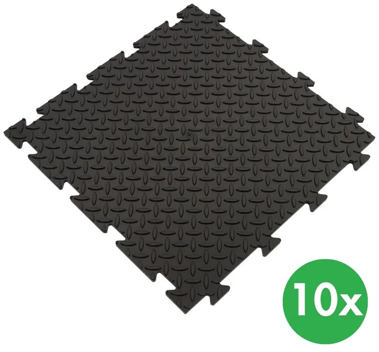 PVC puzzle podlahová dlaždice - texturovaný povrch, 510 x 510 mm, 10 ks
