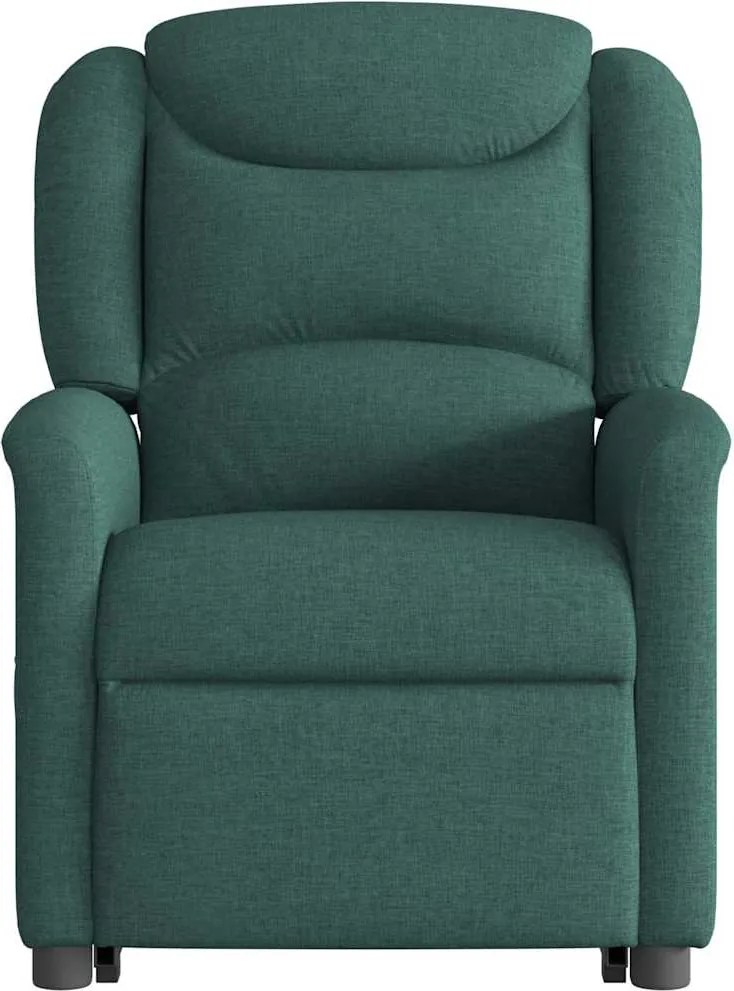 Zvedací polohovací křeslo tmavě zelené textil 3303200