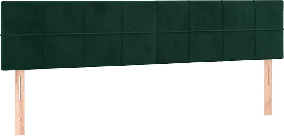 Box spring postel s matrací tmavě zelená 200x200 cm samet 3141326
