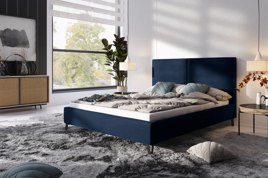 Postel ZENTO 160x200 modrá | BIANO