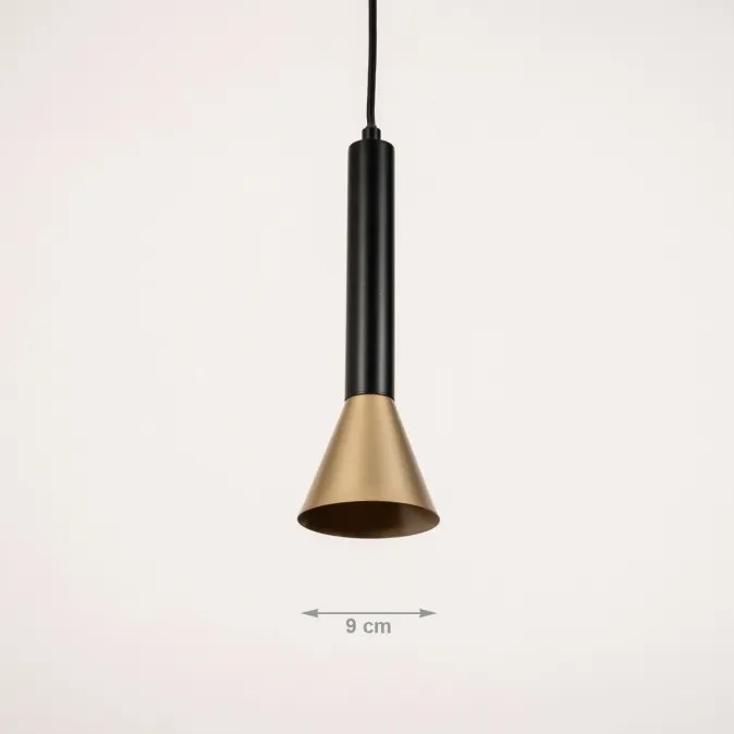 Závěsné minimalistické svítidlo nad noční stolek do ložnice Tolomeo Black and Gold One