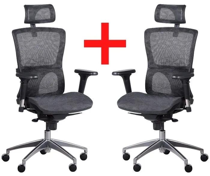 B2B Partner Kancelářská židle LEXI 1+1 ZDARMA, černá
