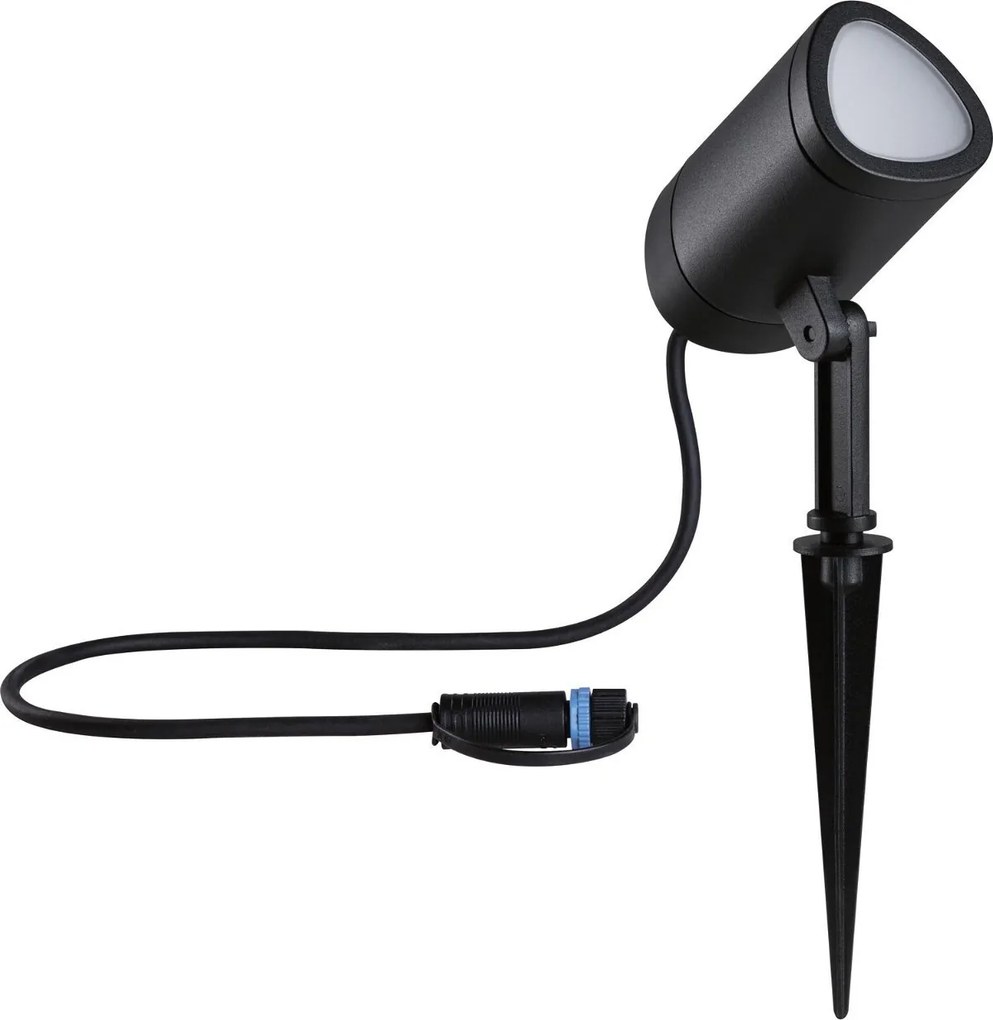 P 94849 Plug & Shine LED bodové zahradní světlo Smart Home Zigbee Shira IP65 RGBW+ 6,5W antracit - PAULMANN