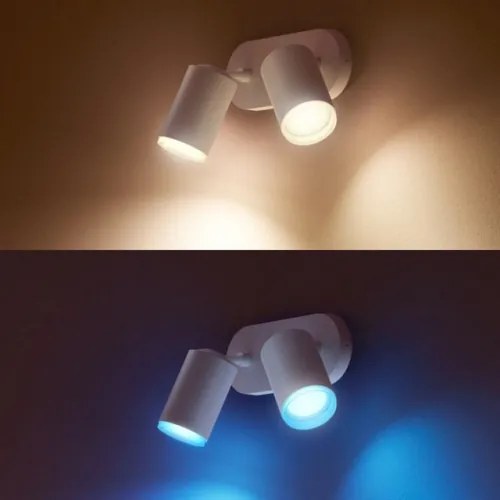 Bluetooth LED bodové svítidlo Philips Hue Fugato 50632/31/P7 2xGU10/5,7W 2000-6500K RGB