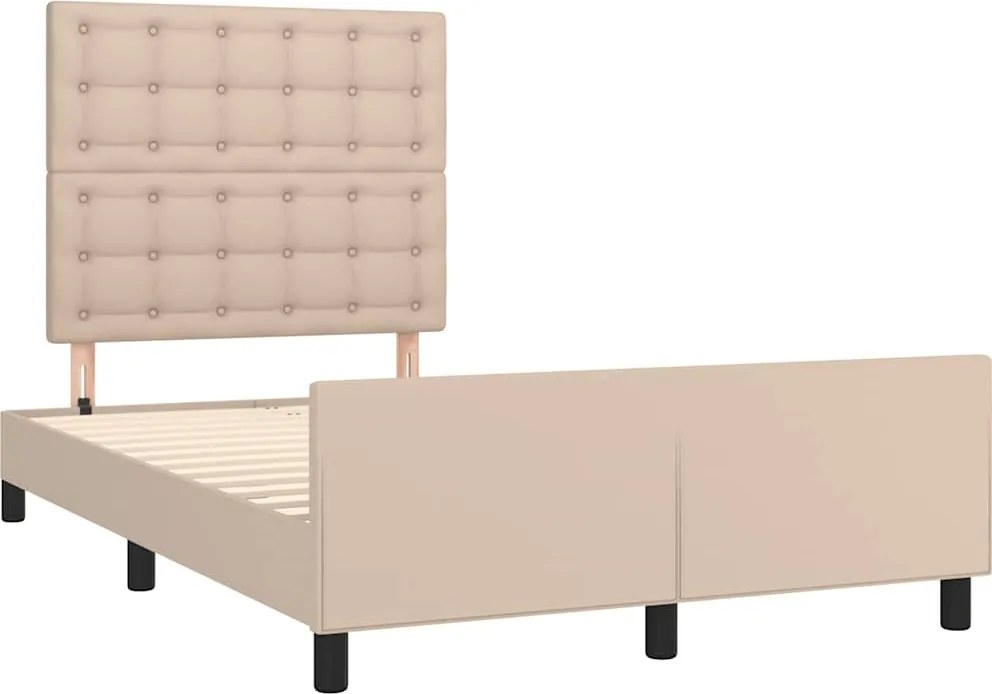 Rám postele bez matrace cappuccino 120x190 cm umělá kůže 3270565