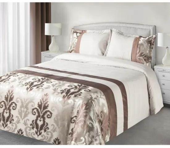 Luxusní přehoz na postel BETTY hnědý 170x210+50x70