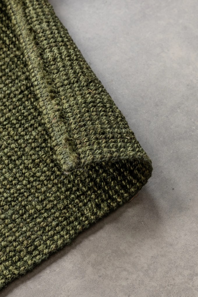 Hanse Home, Běhoun Bouclé Jute 105977 Jungle Green, 80x200, zelená, chodba / předsíň