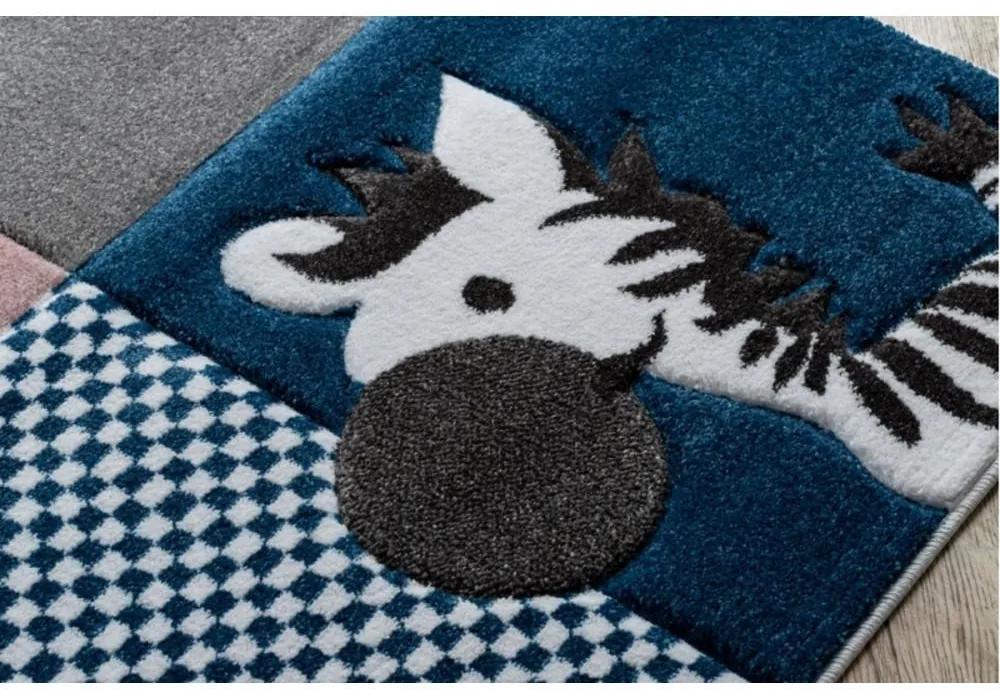 Dětský kusový koberec ZOO šedý 180x270cm