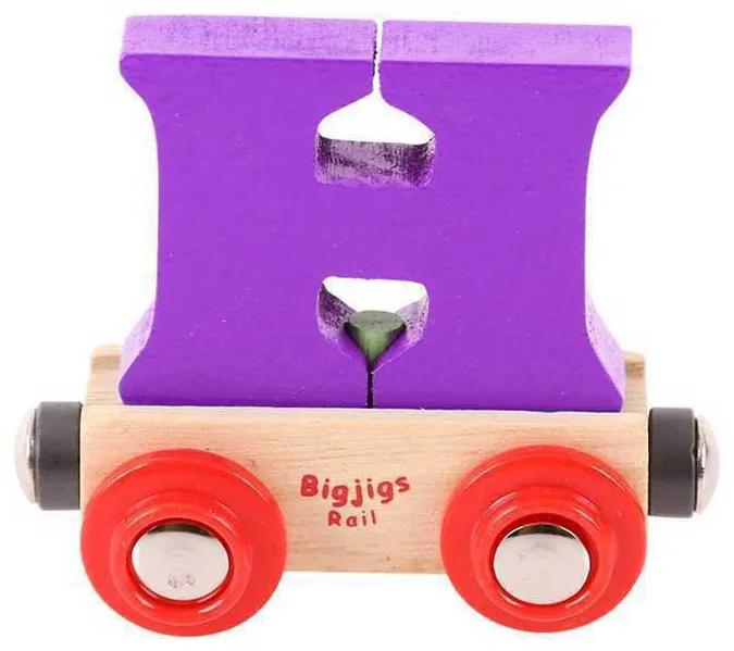 Bigjigs Rail Vagónek dřevěné vláčkodráhy Písmeno P