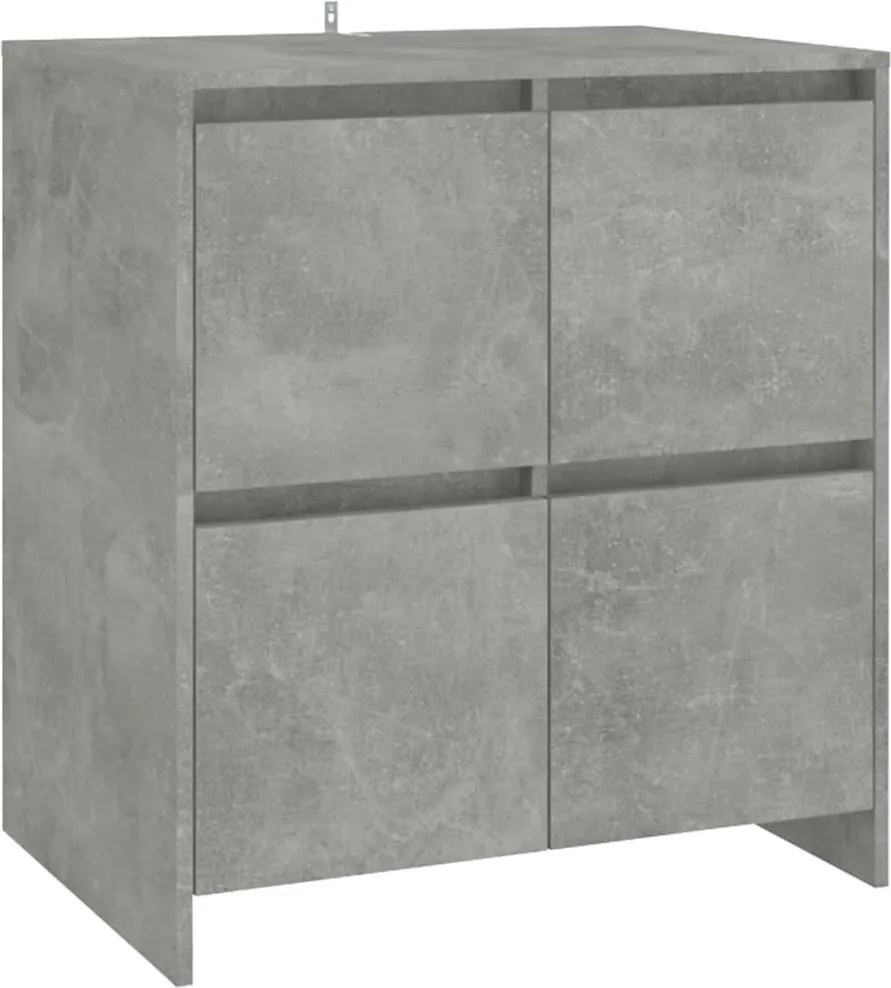 Příborníky 2 ks betonově šedé 70 x 41 x 75 cm dřevotříska 3098092