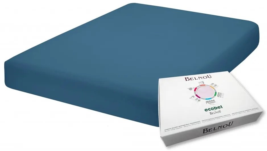 Nepropustné hyperprodyšné prostěradlo BelnoU ECOBEL 90x200 cm - modrá