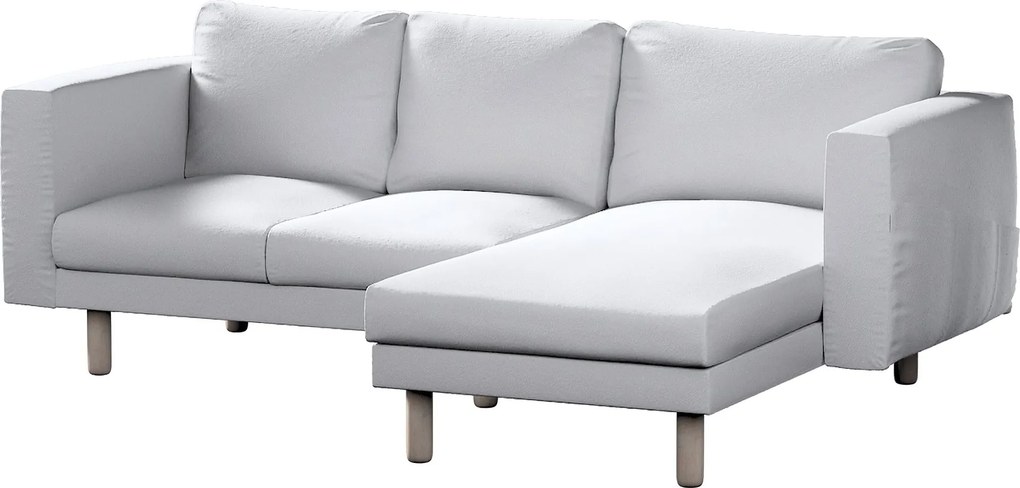 Potah na pohovku IKEA Norsborg 3-místná se šezlongem barva bílá látka pletený vzor