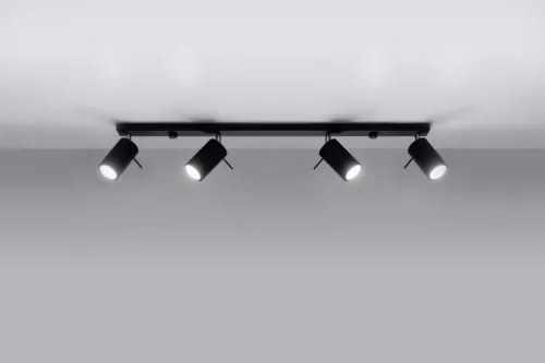 Bodové svítidlo SOLLUX Ring 4l GU10 4x40W bez zdroje SL.0332 černá