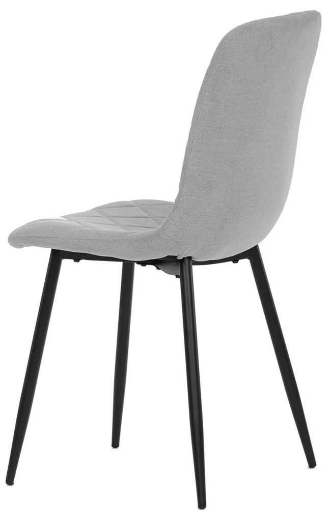 Jídelní židle CT-283 SIL2 látka stříbrná, kov černý lak mat