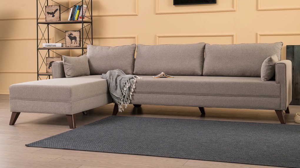 Hanah Home Designová pohovka BELLA krémová levá 275 cm 825BLC1512