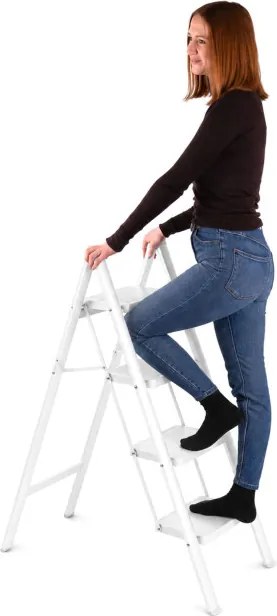 Skládací schůdky EASYSTEP 4-stupňové bílé