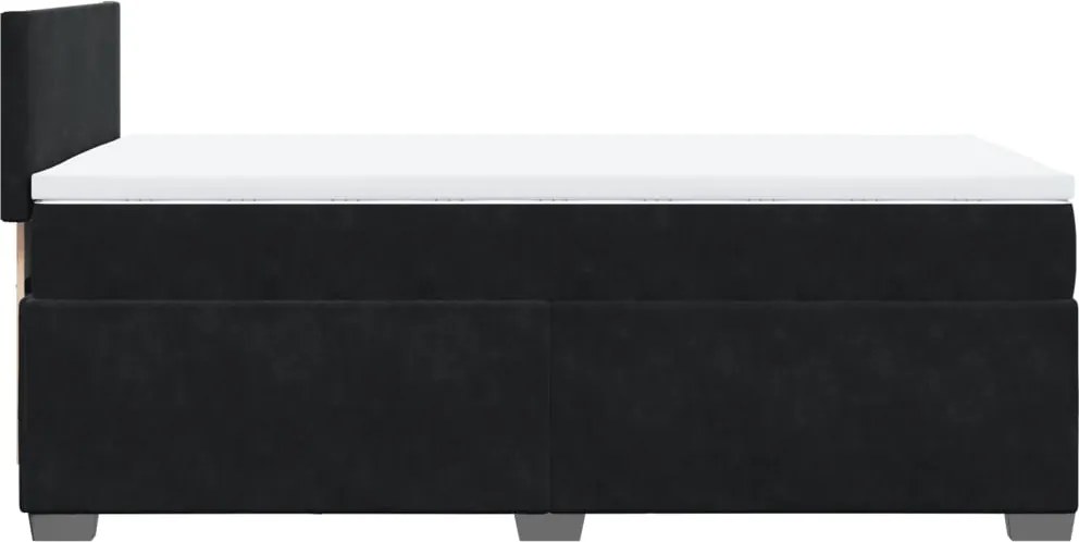 Box spring postel s matrací černá 90x200 cm samet 3288506