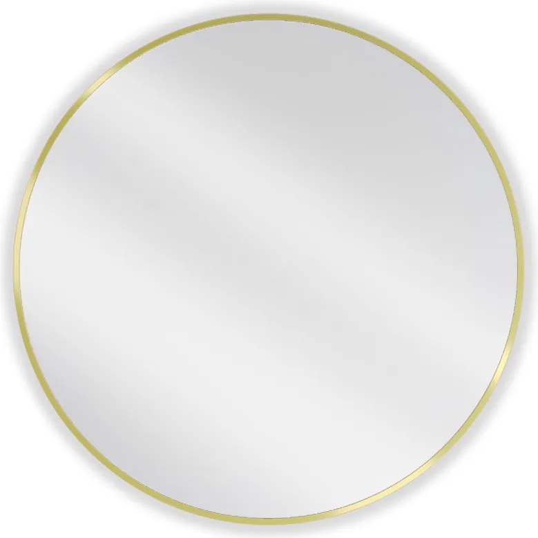 Mexen Loft, kulaté koupelnové zrcadlo 80 cm, barva rámu zlatá lesklá, 9850-080-080-000-50