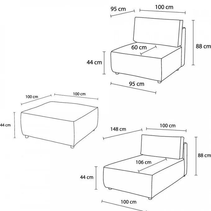 Světle šedá variabilní manšestrová rohová pohovka Nihad modular – Bobochic Paris