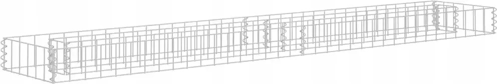 vidaXL Vyvýšený gabionový květináč, galvanizovaná ocel, 180 x 30 x 10 cm