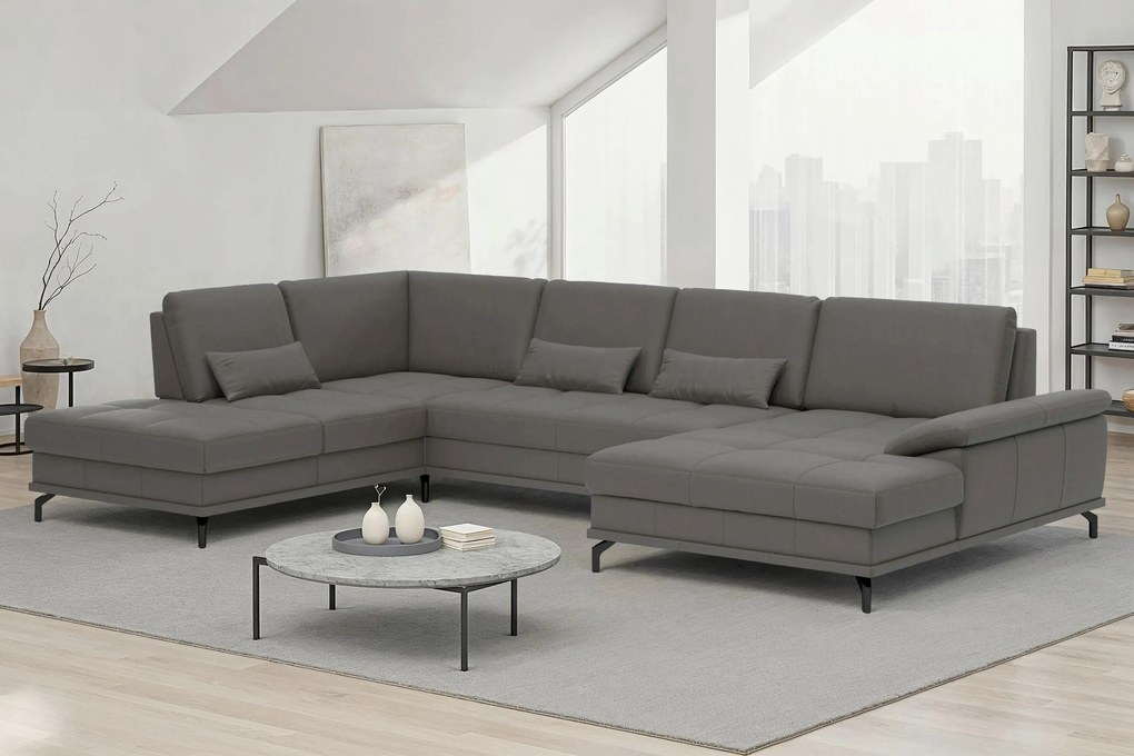 XXXLutz SEDACÍ SOUPRAVA, textil, kůže, mokka Sit & More - Sedací soupravy - 00014403974D