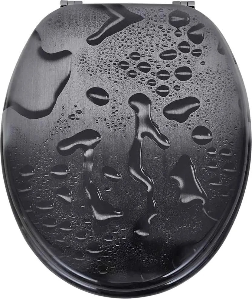 WC sedátka s víky 2 ks MDF kapky vody 275916