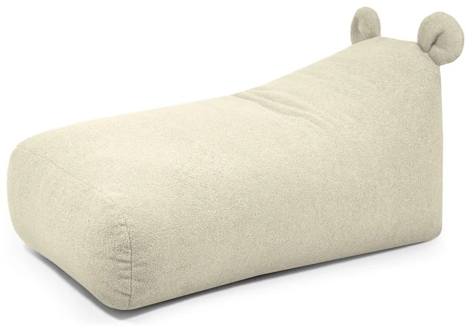 Krémový dětský sedací vak z textilie bouclé Snug 130 Bear – SLOWDOWN