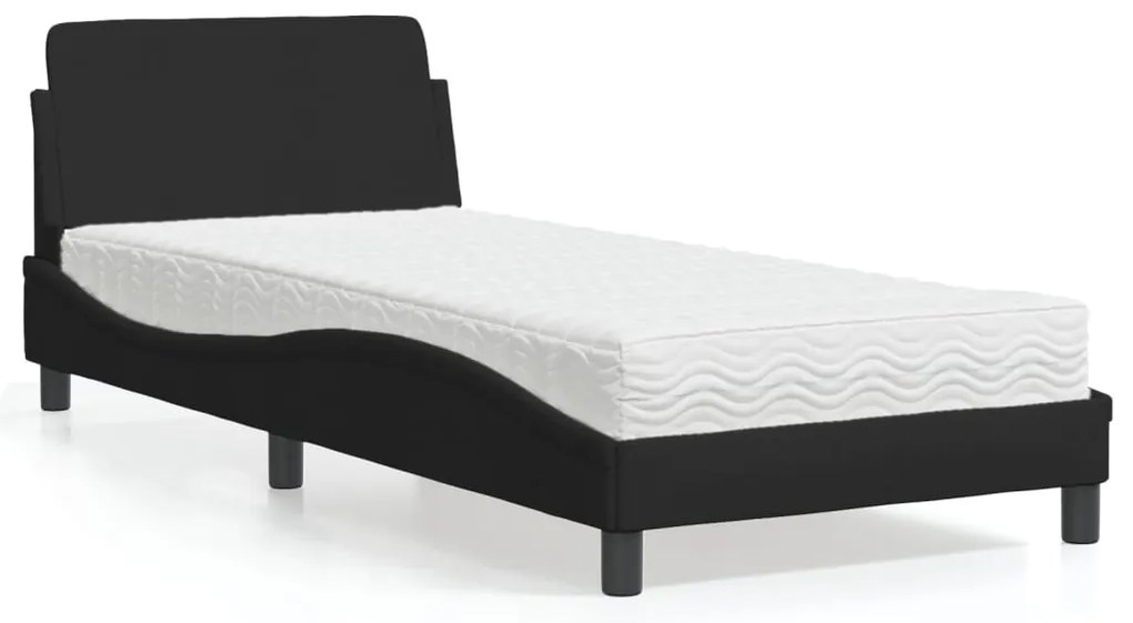 Postel s matrací Dover černá 90 x 200 cm textil 3208326