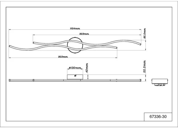 Globo 67336-30 - LED Stropní svítidlo BOYD LED/30W/230V 3000K