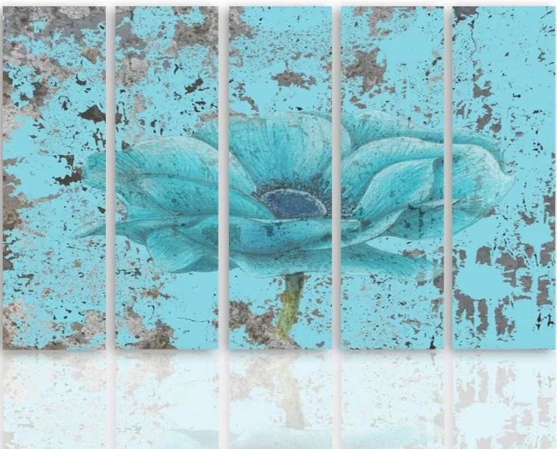 CARO Obraz na plátně - Blue Flower 150x100 cm