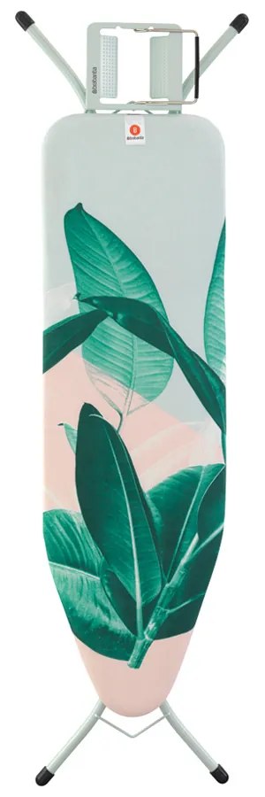 Brabantia TROPICAL LEAVES Žehlicí prkno 124x38 cm  - mátový rám