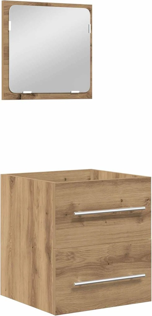 Sada koupelnového nábytku 2 ks Artisanový dub Kompozitní dřevo 3393509