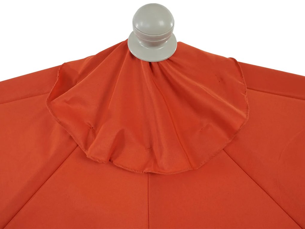 Slunečník půlkruh Parla 300 cm bez stojanu - polyester/hliník - terakota