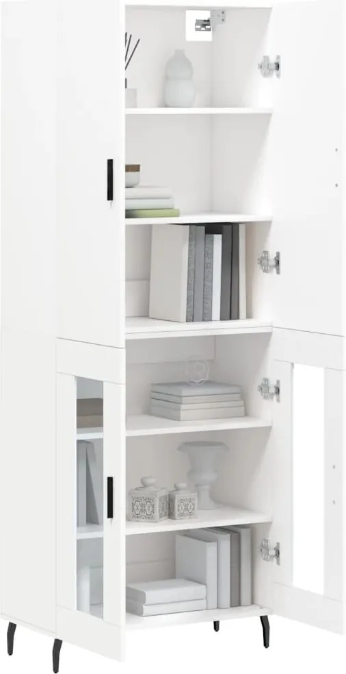 Skříň highboard bílá 69,5 x 34 x 180 cm kompozitní dřevo 3195747