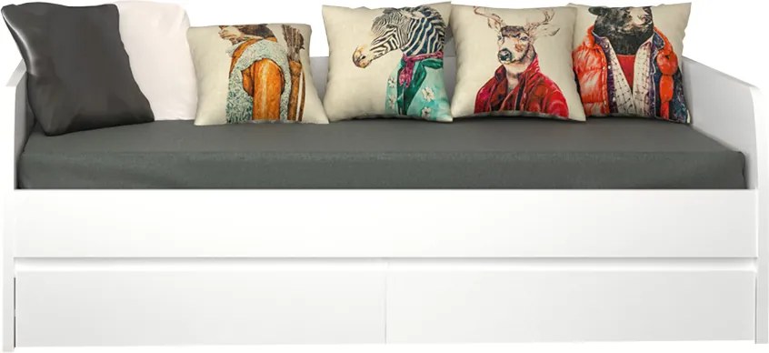Postel 2S, 90x200 bílá, ERODIN