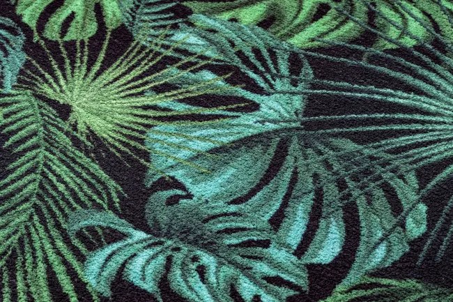 Protiskluzový běhoun MONSTERA Listy zelený