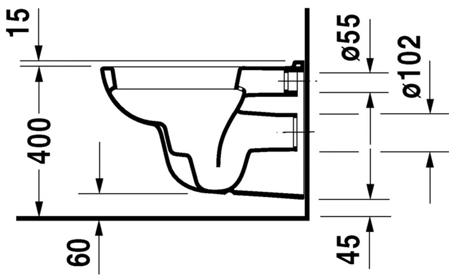 Duravit D-Code - závěsné WC 35,5x54 cm 25350900002